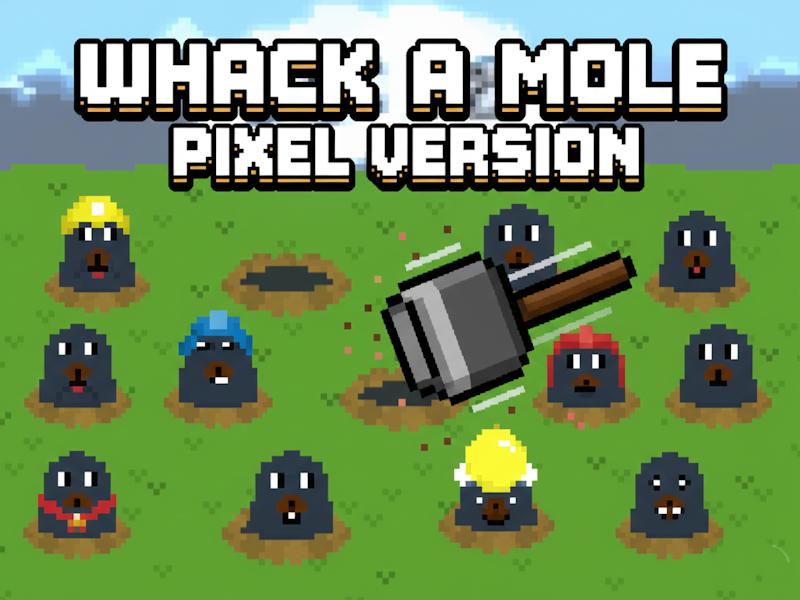 Whack a Mole Pixel Version 🕹️ Graj online na SGameS