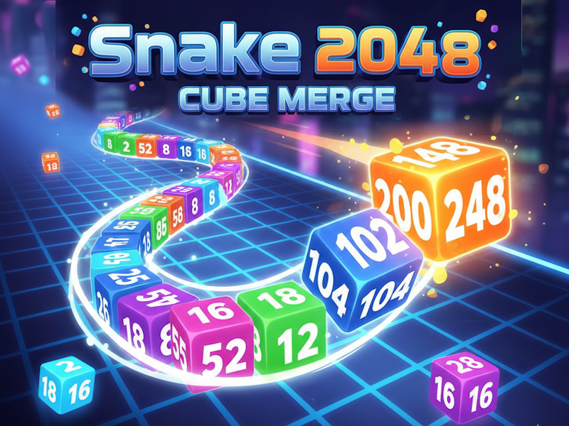 Snake 2048: Cube Merge 🕹️ Graj online na SGameS
