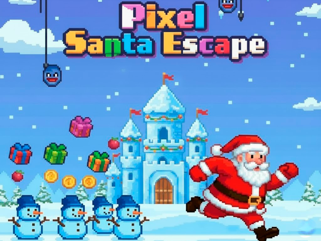 Pixel Santa Escape 🕹️ Graj online na SGameS