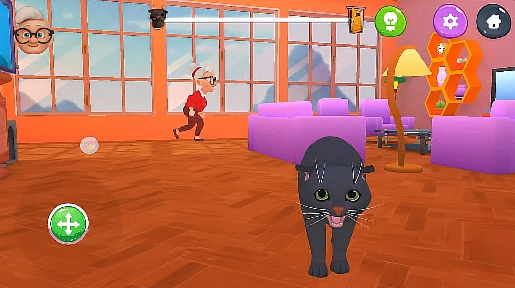 Cat and Granny 🕹️ Graj online na SGameS