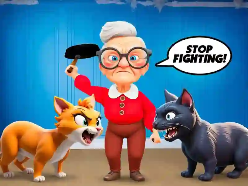 Cat and Granny 🕹️ Graj online na SGameS